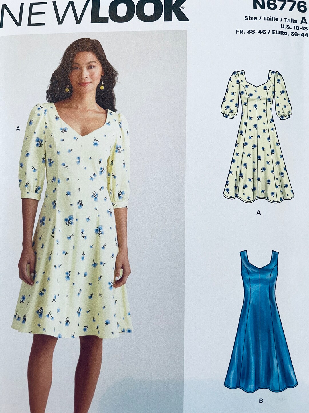 New Look N6776 - Sewing Pattern - Princess Seam Fit & Flare Dress, Size ...