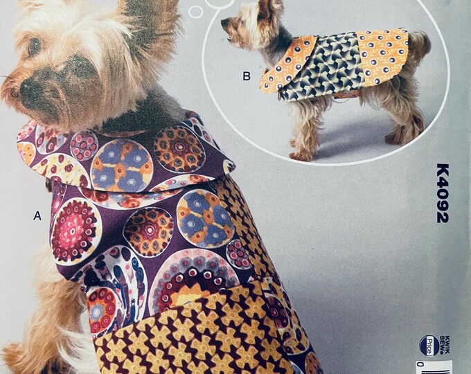 Kwik Sew #K4092 - Sewing Pattern for Patchwork Dog Coats, Pet Coats ...