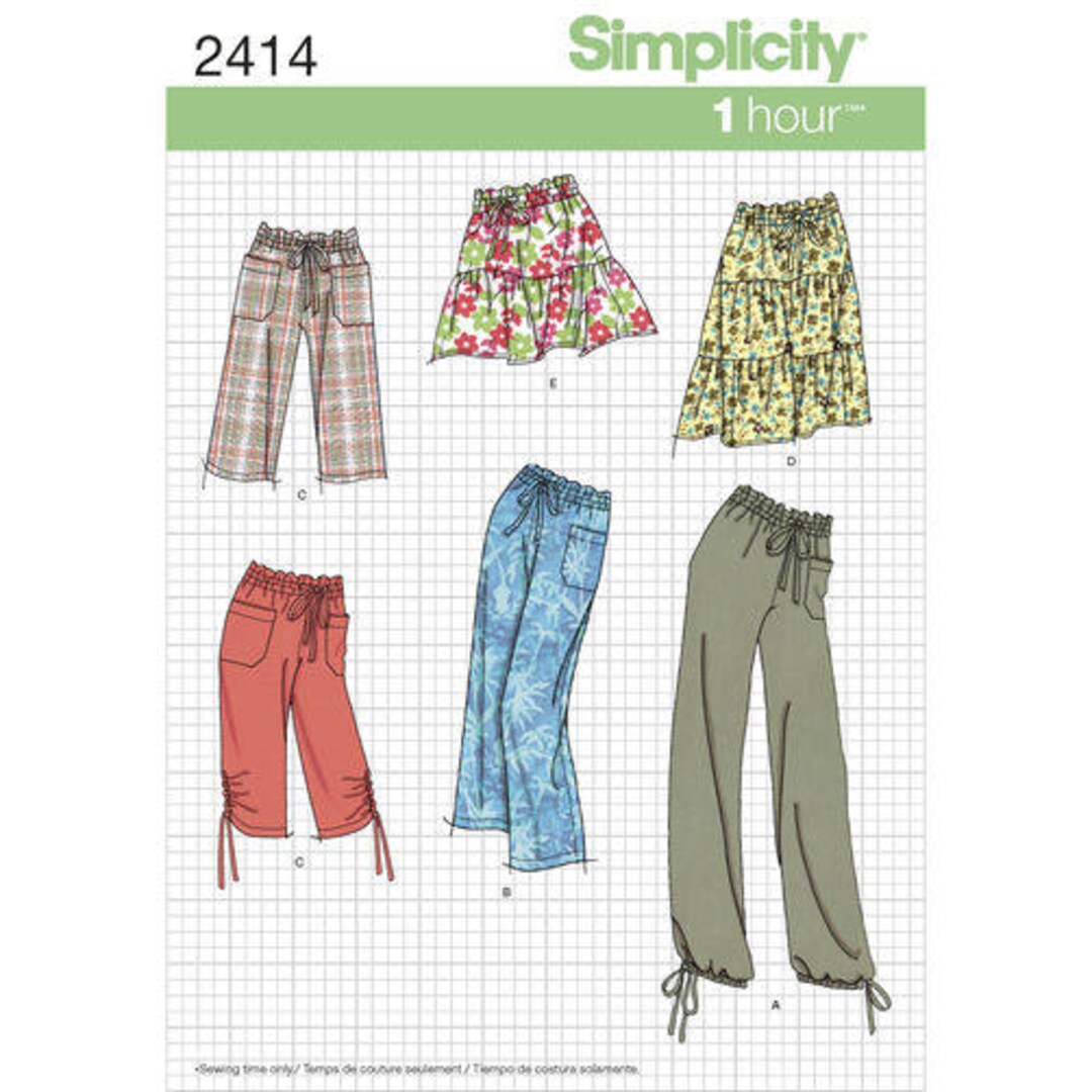 Simplicity 2414 Size 8-16 or Plus Size 16-24 Misses Skirts and Pants ...