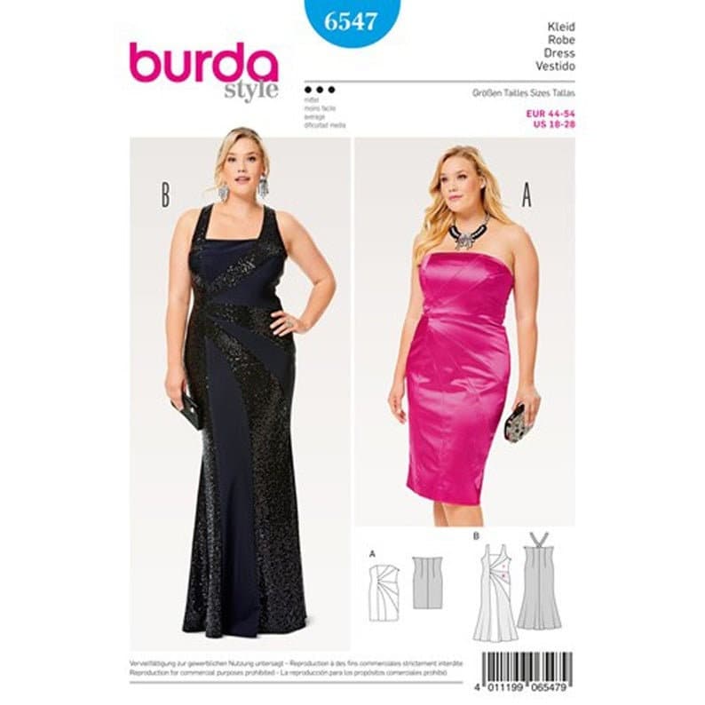 Burda 6547 Woman's Special Occasion Dresses Sewing Pattern - Etsy