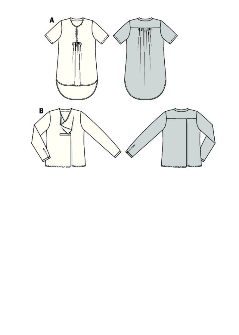 Burda 7220 Size 10-22 Misses Tunic Tops Sewing Pattern / Uncut/ff - Etsy