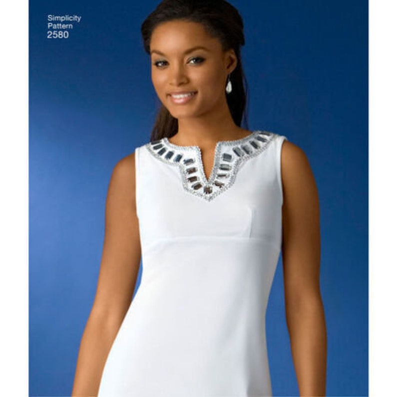 Simplicity Sewing Pattern 2580 Flared Empire Dresses Knee or - Etsy