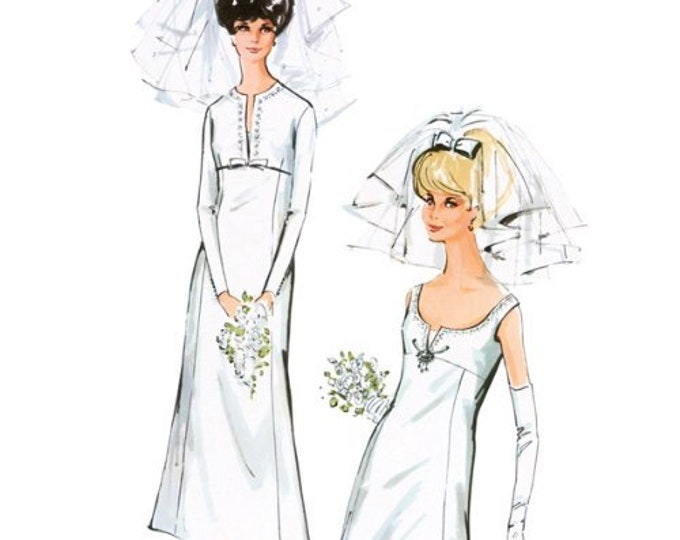 Burda 7112 Size 8-18 Wedding Dress/ Formal Long & Short Bridal Dress ...