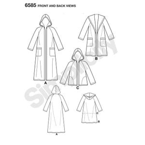 New Look 6585 Sewing Pattern - Women's Jacket, Womens Cardigan, Winter ...