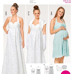 Burda 6557 Sewing Pattern - Misses Maternity Dresses and Bolero - Size ...