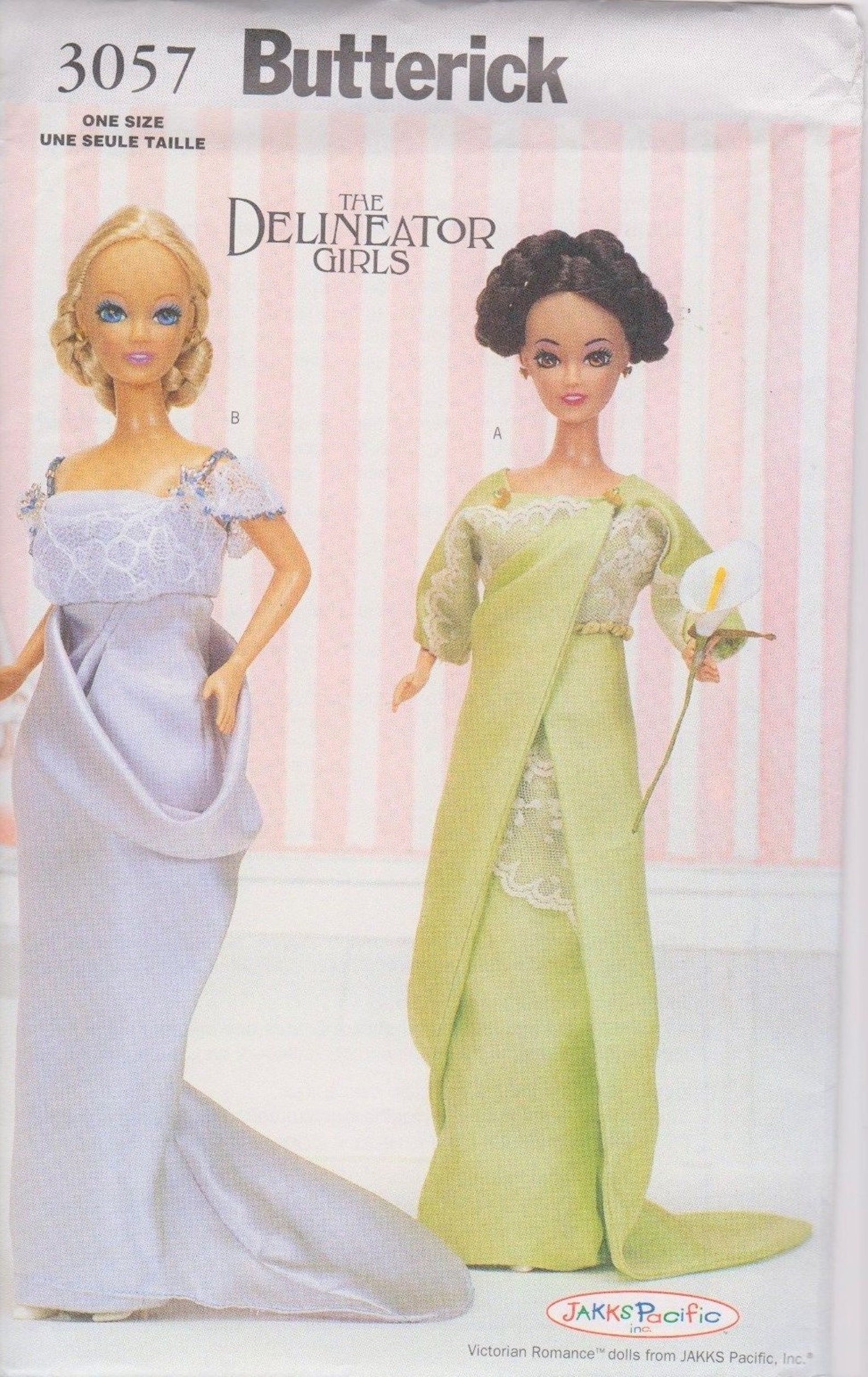 Butterick 3057 Delineator Girls Circa 1912 Doll Dress Clothing Sewing ...