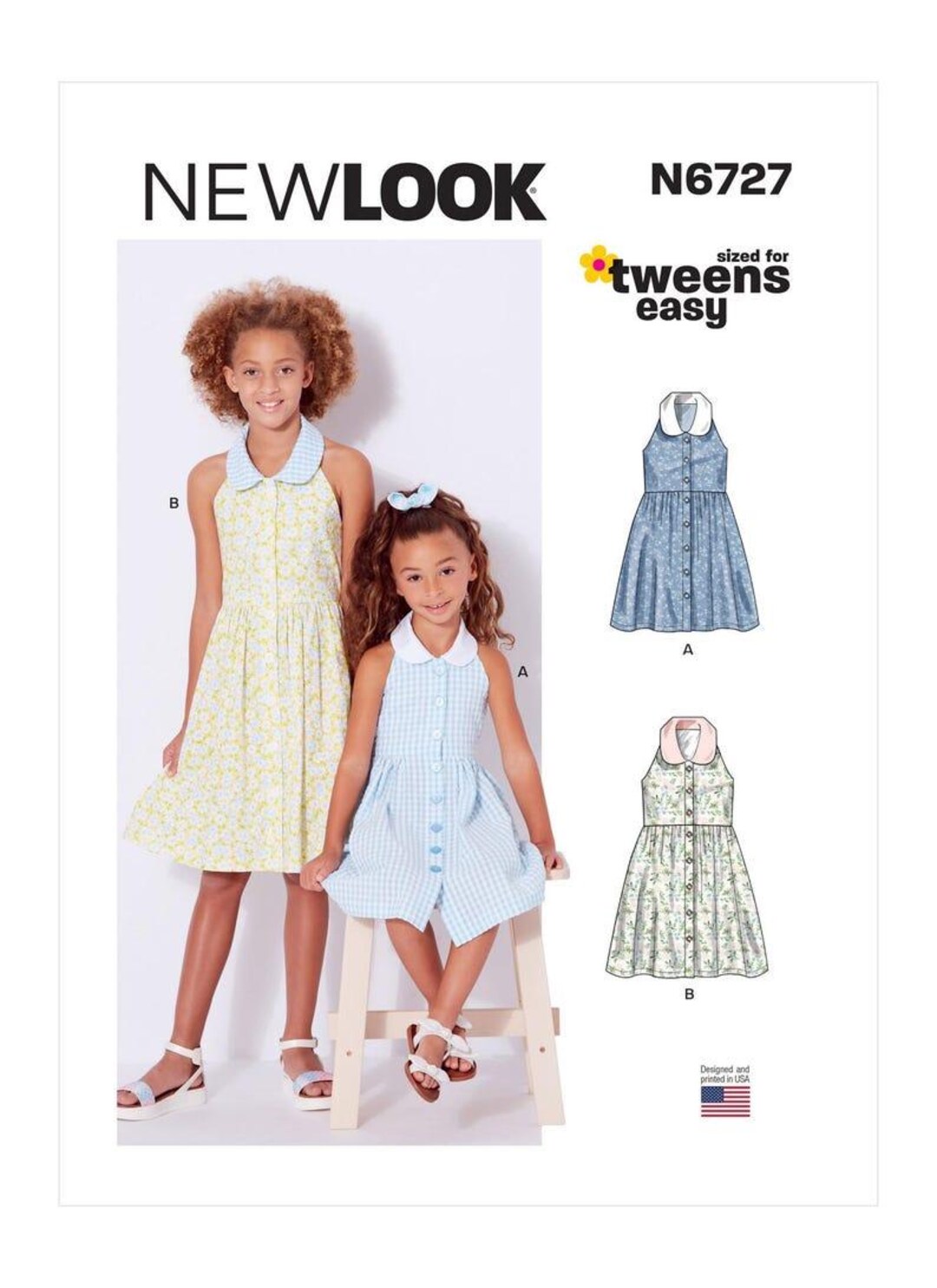 New Look N6727 Sewing Pattern - Girl's Dresses - Size 3-14 - Etsy
