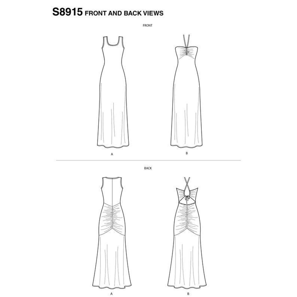 Simplicity R10173 / S8915 Misses' Knit Maxi Dresses by - Etsy