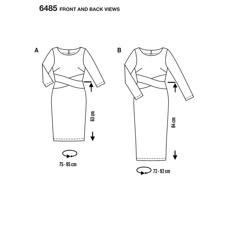 Burda Style 6485 Misses Dresses Sewing Pattern / Uncut - Etsy