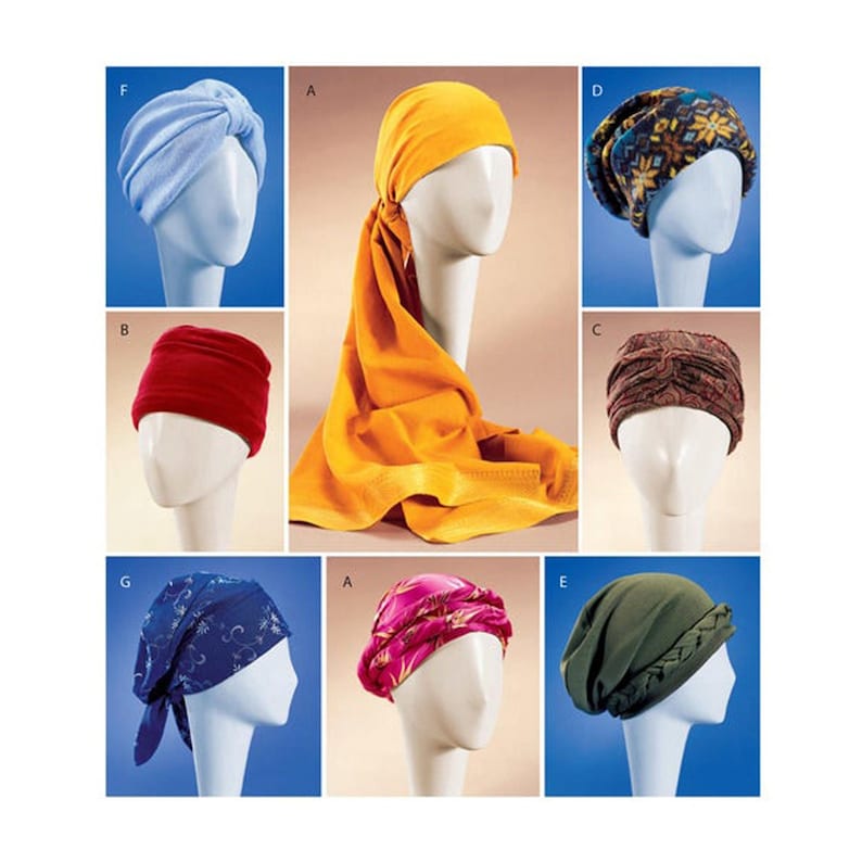 Turbans, Headwraps and Hats Sewing Pattern - Kwik Sew K4282 / Mccalls ...