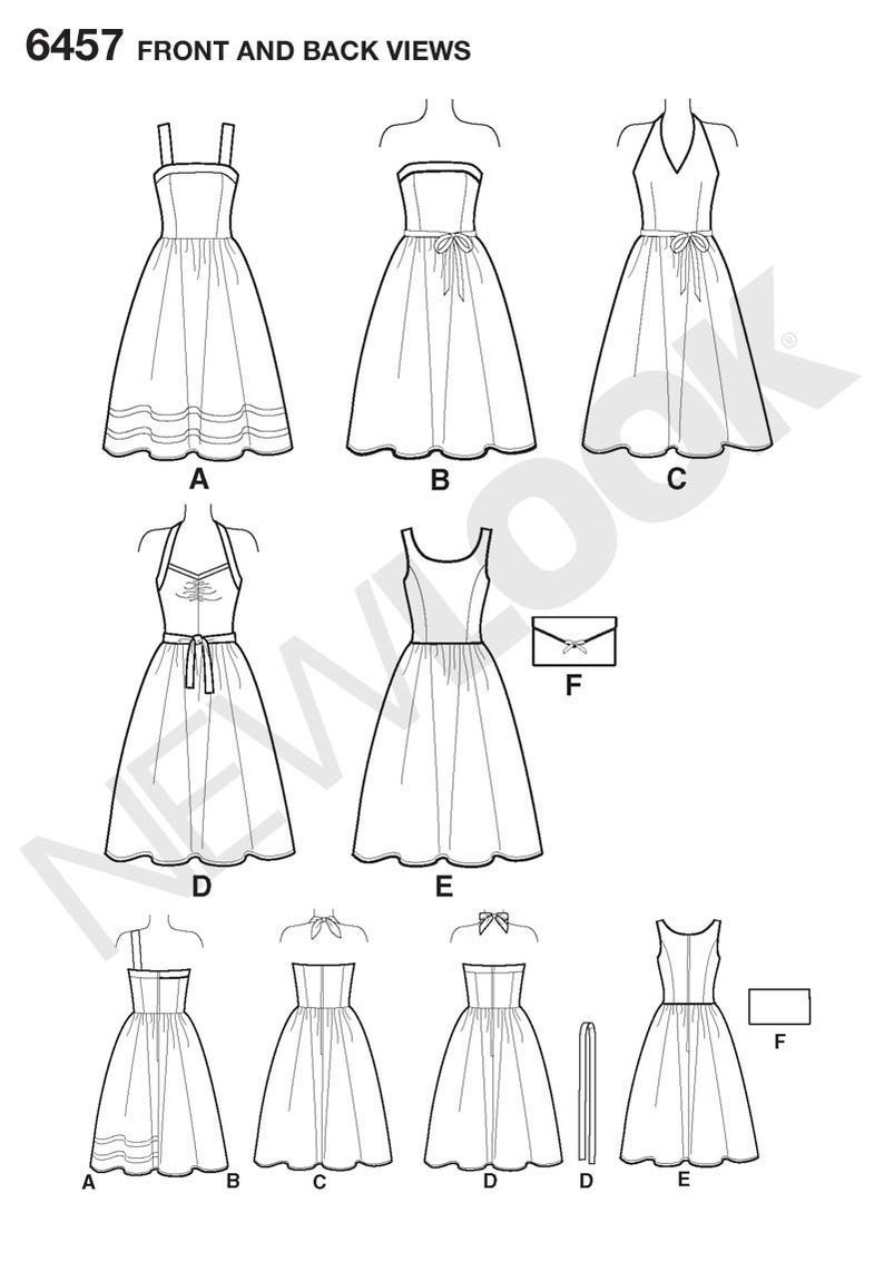 Simplicity New Look 6457 Misses Summer Dresses Misses Halter - Etsy