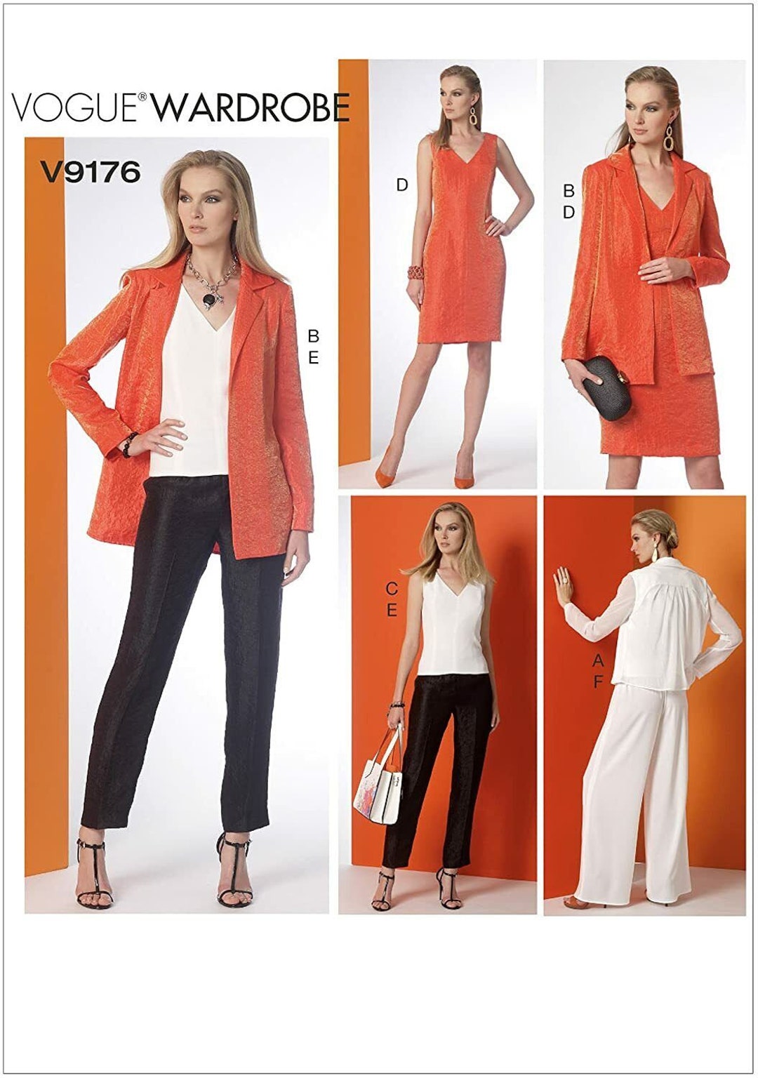 Vogue V9176 Sewing Pattern Misses Jacket Top Dress and - Etsy