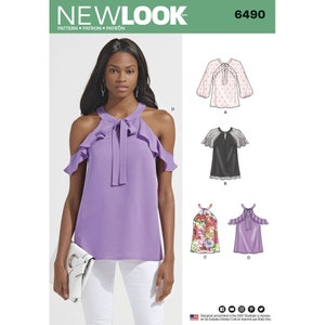 New Look Sewing Pattern D0559 / 6490 - Misses' Blouses With Sleeve ...
