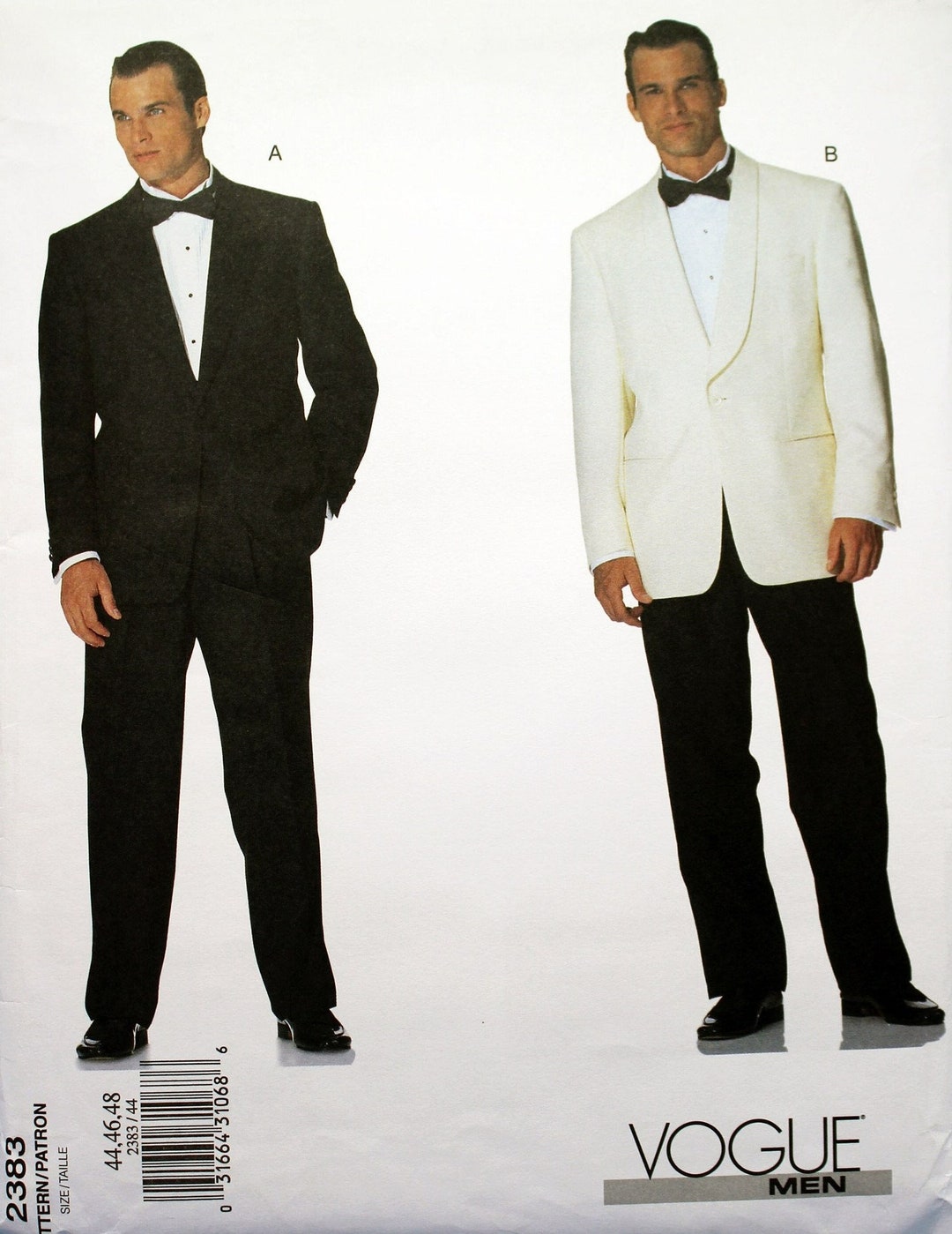 Vogue 2383 Sewing Pattern - Men's Tuxedo Jacket & Pants - Men's Formal ...