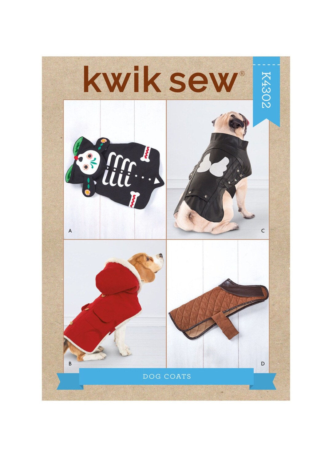 Dog Coats Kwik Sew Sewing Pattern K4302 / Uncut - Etsy
