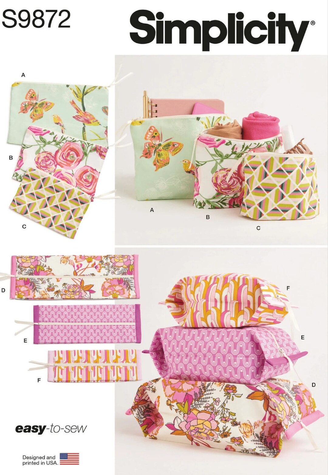 Simplicity R11986 S9872 Sewing Pattern Zipper Cases - Etsy