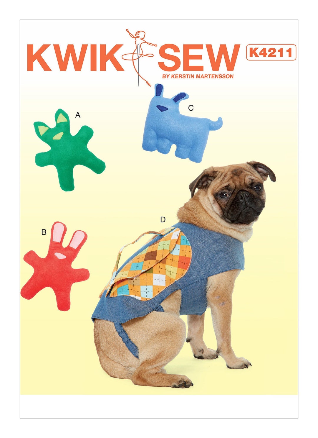 Kwik Sew K4211 Dog Toys and Backpack Sewing Pattern - Etsy