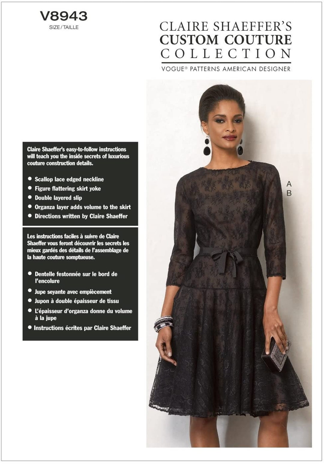 Vogue V8943 by CLAIRE SHAEFFER - Misses' Fit and Flare Yoked Dress With ...