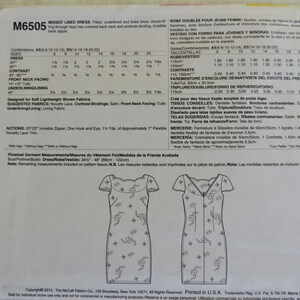 Mccalls M6505 Size 6-14 or 14-22 Misses Lined Lace Overlay Dress Sewing ...