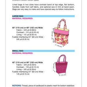 Kwik Sew K3684 Sewing Pattern for Women's Bags in Two - Etsy