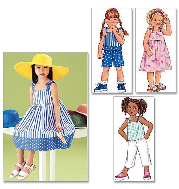 Butterick 3477 Sewing Pattern Girls Summer Outfits - Etsy