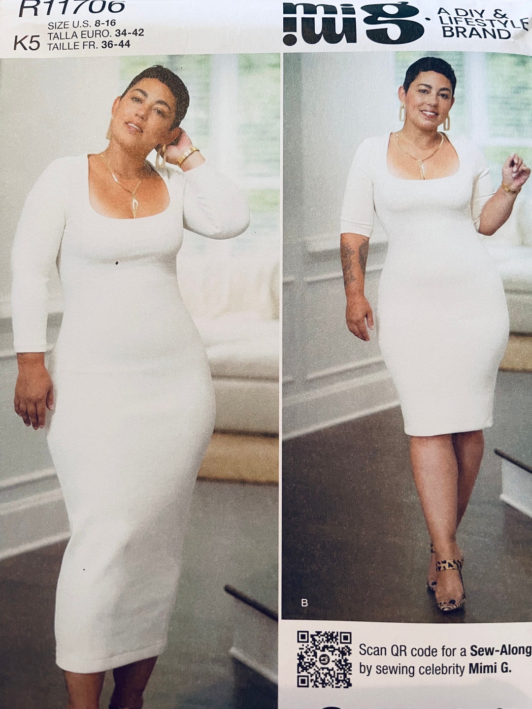 Simplicity S9701 - R11706 - Sewing Pattern - Misses' Knit Dress in Two ...