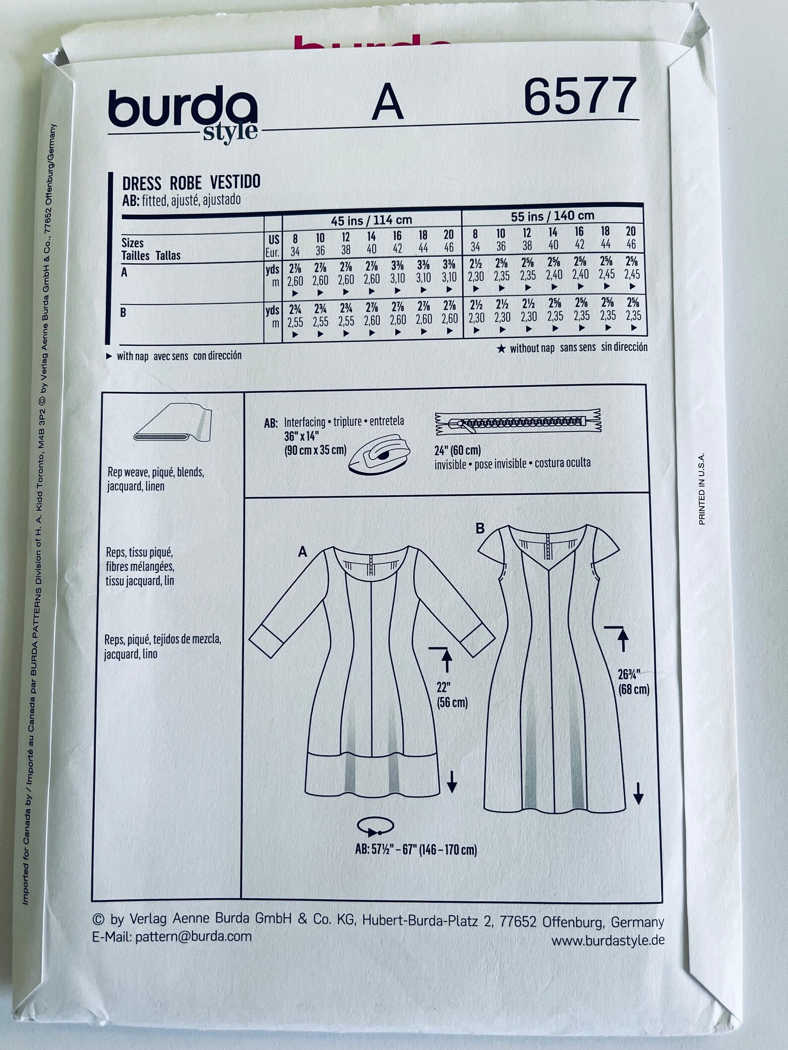 Burda 6577 Misses Dresses Sewing Pattern (sizes 8-20) / Uncut FF - Etsy