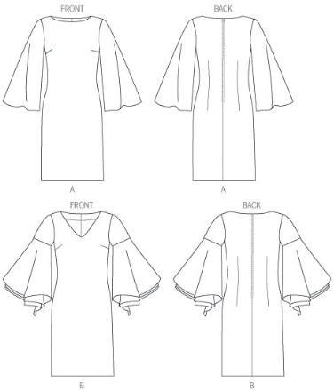 Vogue V8945 Sewing Pattern Misses Dresses With Sleeve - Etsy