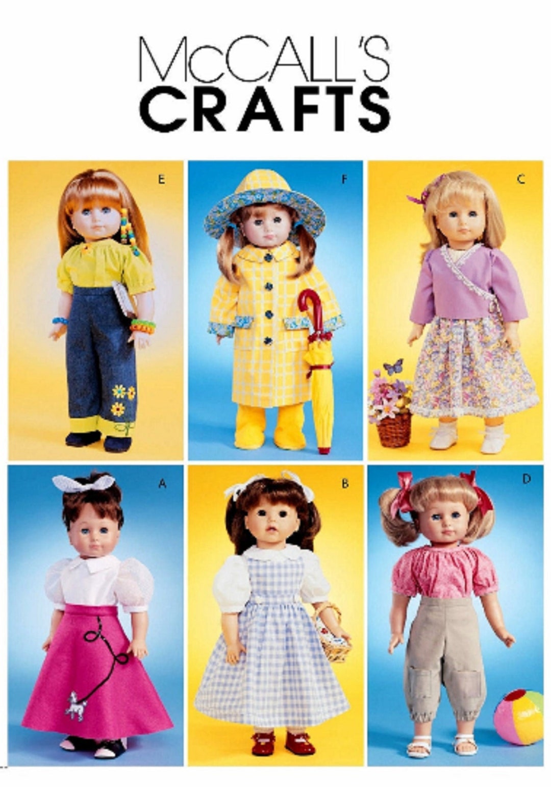 Mccalls 4066 - 18 Inch Doll Clothes Pattern, Doll Raincoat Pattern, 18 ...