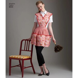 Simplicity 0830 8533 Pattern - Misses 1950's Vintage Apron With ...