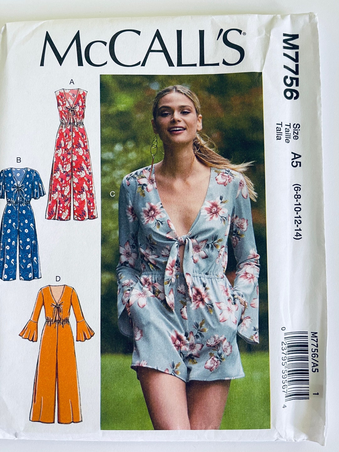 Mccalls M7756 Sewing Pattern - Misses Jumpsuits and Romper - Size 6-14 ...