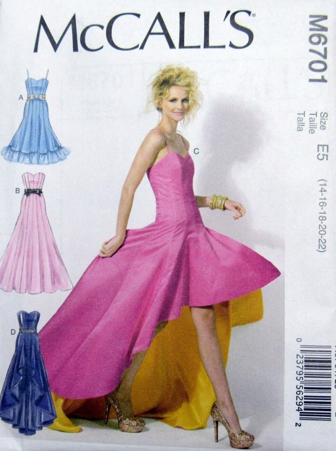 Mccalls M6701 Sewing Pattern Misses Sweetheart Neckline Dresses - Size ...