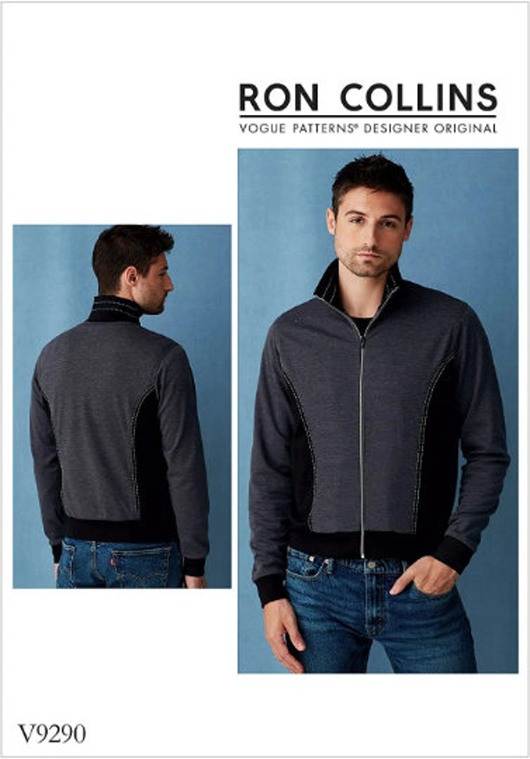 Vogue V9290 Men's Fitted Jacket Sewing Pattern Size 34-38 or 40-46 - Etsy
