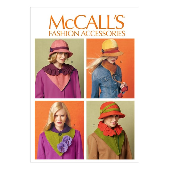 Mccall's M6852 Misses Hats and Scarf Sewing Pattern / | Etsy