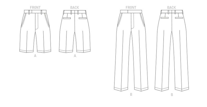 Vogue V1896 Sewing Pattern - Men's Pants and Shorts - Size 34-40 or 40 ...