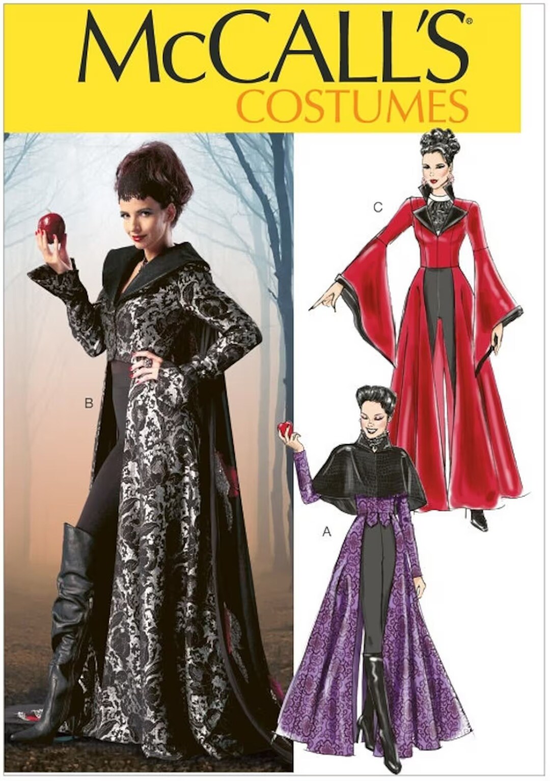 Mcalls M6818 Sewing Pattern Steampunk Queen's Full Length Coat With a ...