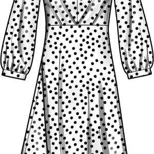 New Look Sewing Pattern N6655 Misses' Dress in Two Lengths With Sleeve ...