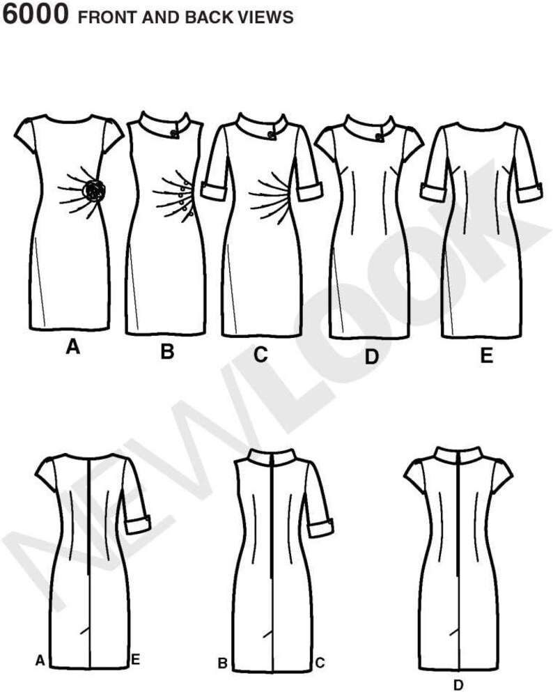 New Look 6000 Sewing Pattern - Misses Dresses - Size 4-16 - Etsy
