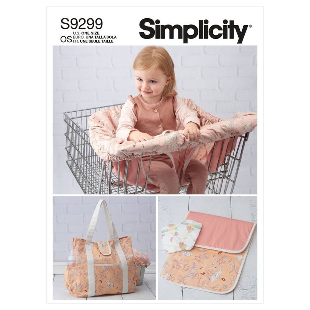 Simplicity S9299 Sewing Pattern - Baby Accessories - Seat Cover, Diaper Bag & Changing Pad ...