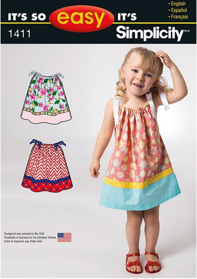 Simplicity 1411 Sewing Pattern Toddler Girl's Sundresses - Etsy