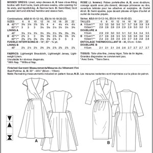 Vogue V8784 Sewing Pattern - Misses' Wrap Dress - Size 6-14 or 14-22 ...