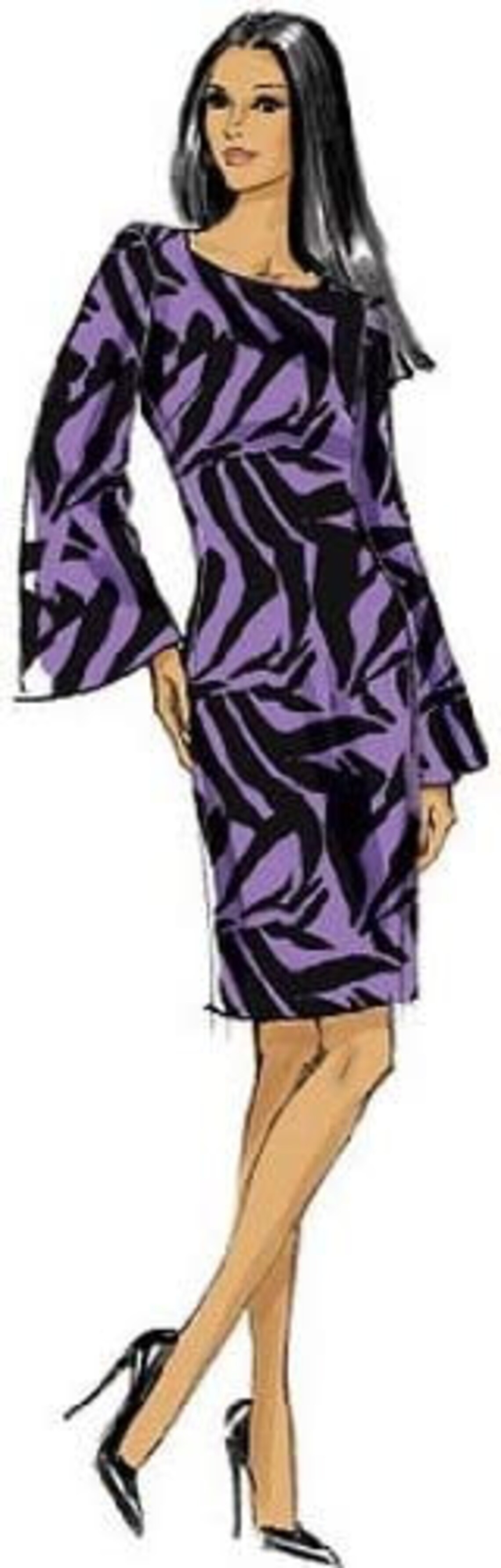 Vogue V8945 Sewing Pattern Misses Dresses With Sleeve - Etsy