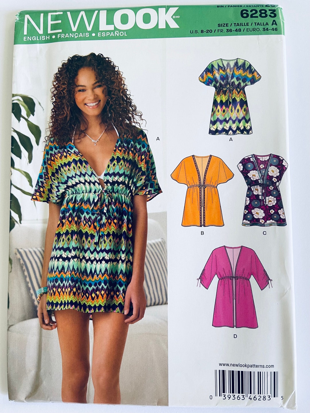 New Look 6283 Sewing Pattern - Misses Coverall - Tunic/size 8-20/uncut ...