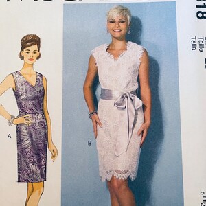 Mccall's M7318 - MP499 Size 6-14 or 14-22 Misses Lined Dress With ...