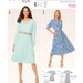 Burda Sewing Pattern 6629 Size 10-20 Misses Dress With Flared Skirt ...