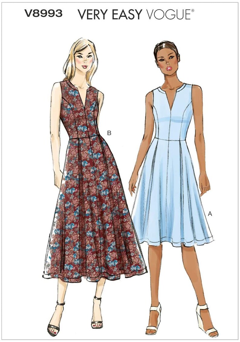 Vogue V8993 Size 8-16 or 16-24 Misses / Misses' Petite Lined Bodice and ...