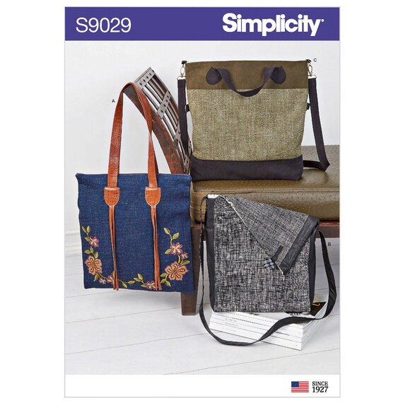 Simplicity S9029 Sewing Pattern Bags With Strap Variations | Etsy