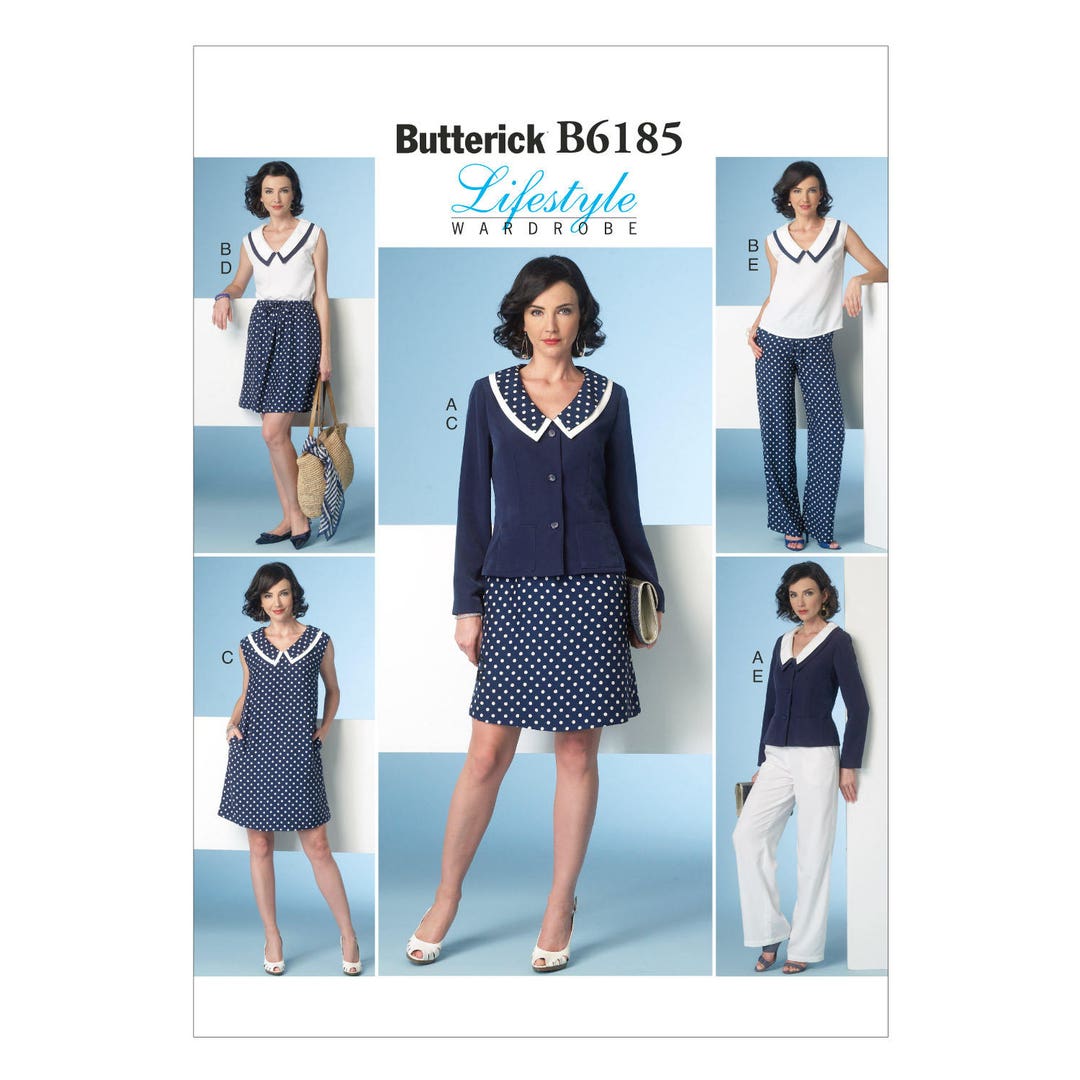 Butterick B6185 Size 6-14 or 14-22 Misses Jacket, Top, Dress, Pants and ...