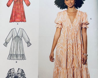 Uncut Simplicity Sewing Pattern Misses' Empire Dress Simplicity 11704 ...