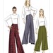 Vogue V9282 Misses Wide Leg Pants With Button Detail Sewing Pattern ...